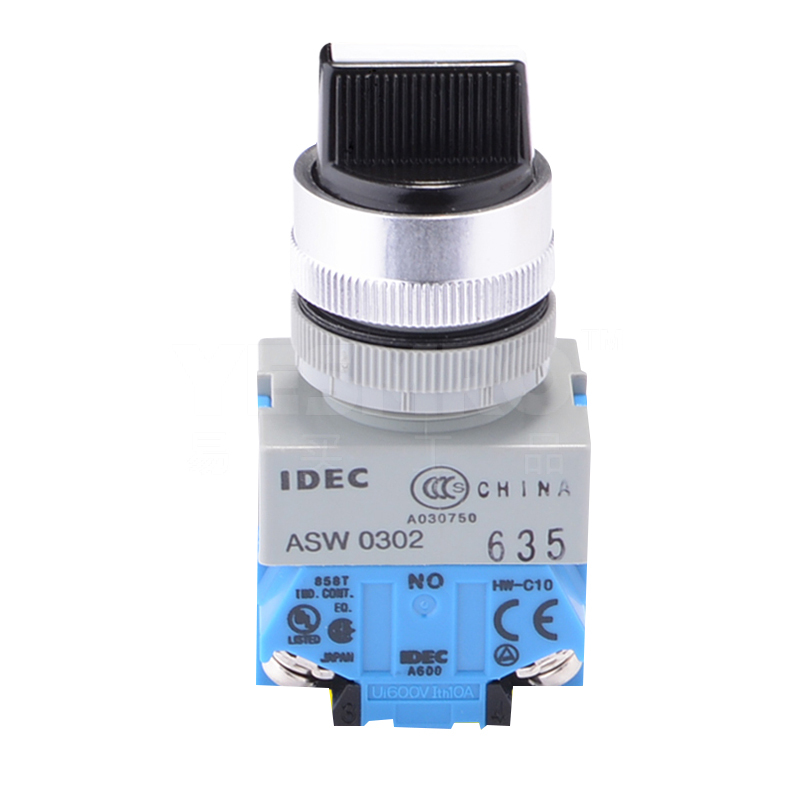 和泉 IDEC TW系列标准旋钮型选择开关 ASW211 标准旋钮型选择开关 Φ22 不带灯 2位置 各位置停止 1NO+1NC WP4418 ...