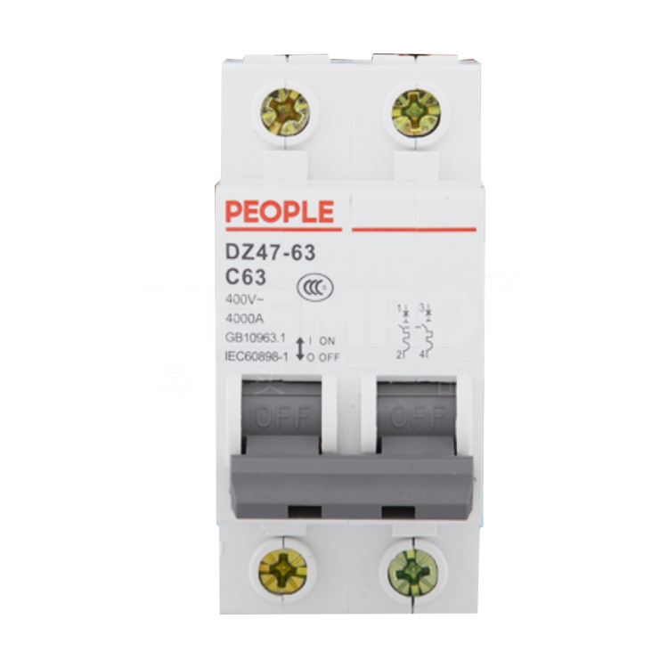 人民电器 PEOPLE DZ47-63 C63 2P DZ47系列 小型断路器 【价格 报价 图片 型号】