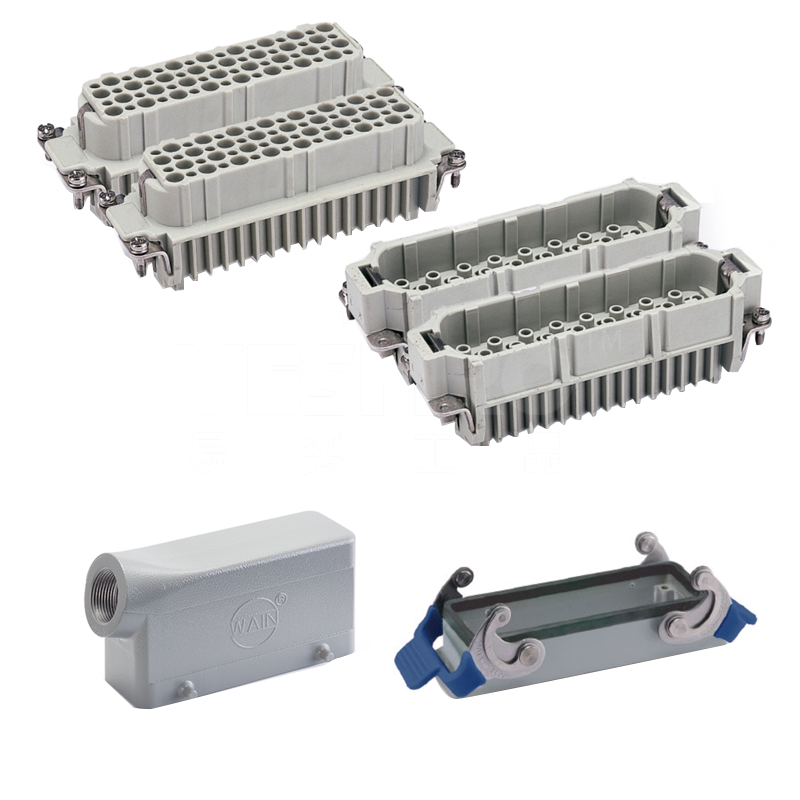 唯恩 WAIN 重载连接器-常用套件组合 HD-064 双扣开孔侧出 开孔侧出 双扣 64 10 M32 冷压连接 FN2179【价格 图片 ...