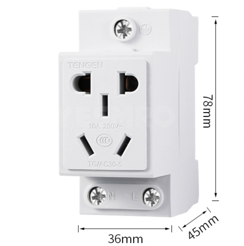 天正 TENGEN TG/AC30 模数化插座 TG/AC30-5 10A 5极 10 337010100001 W13611【价格 图片 批发 报价】_易买工品官网