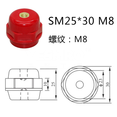 克洛伊 绝缘子 SM25*30 M8 【价格 报价 图片 型号 代理 经销商】
