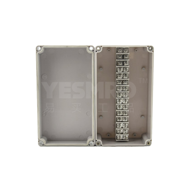 迎欣 塑料户外防水接线盒 YX-PW-F2-15P 158*90*60mm 15P 中间 无孔 新料YX-15P平位-158X90X60mm ...