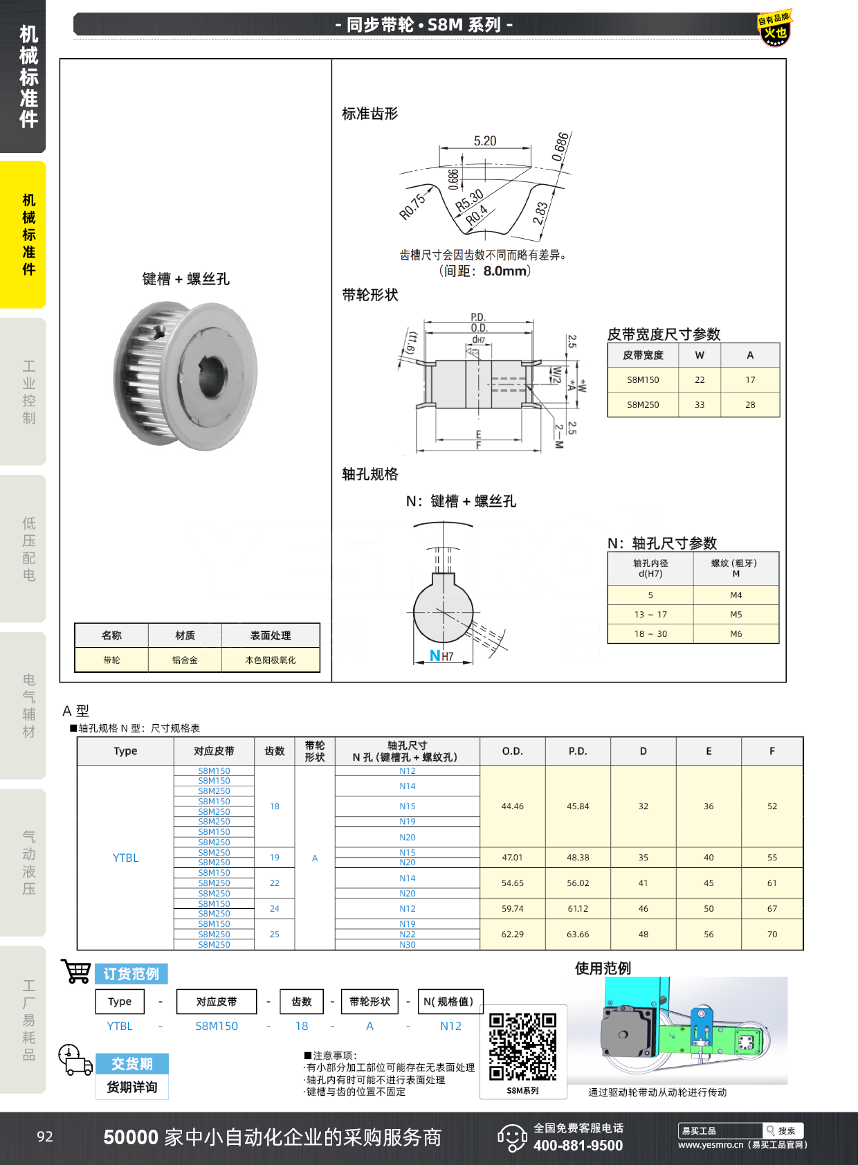 火也 YTBL-S8M300-20-A-N28 【价格 报价 图片 型号 代理 经销商】