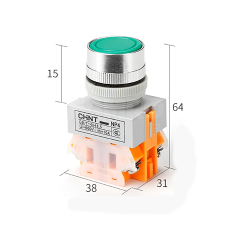 正泰 CHINT NP4系列高钮平钮 NP4-11BN 绿 平钮 Φ22 1常开1常闭 绿 710342411010100 H81348【价格 ...
