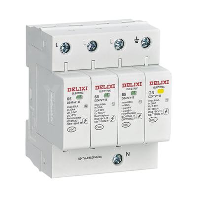 德力西 DELIXI DZ47sY系列电源类电涌保护器 DZ47sY-II 40kA 2P 275V II级防雷 40kA 20kA 2P 275V 无 DZ47SY2402275 ...