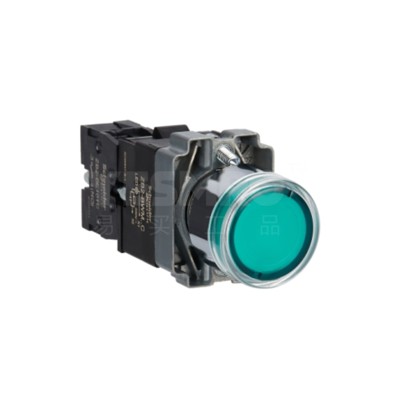 施耐德 Schneider XB2系列平头弹簧复位带灯按钮 完整型号 XB2BW33M1C=ZB2BWM31C+ZB2BW33C Φ22 带灯 ...