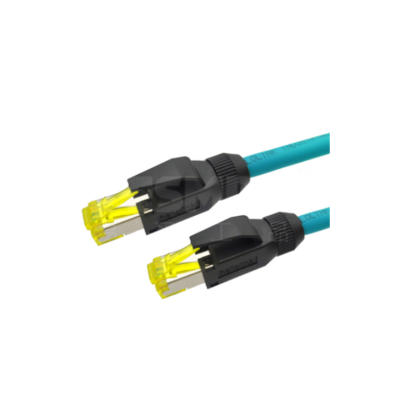 HELLOLINK 超六6类双屏蔽千兆网线 RJ45-8M-D-T(B) 超六类 8 湖蓝 直头 RJ45 湖蓝色 超六类拖链专用网线 8m AL0037【价格 图片 批发 报价】_易买工品官网