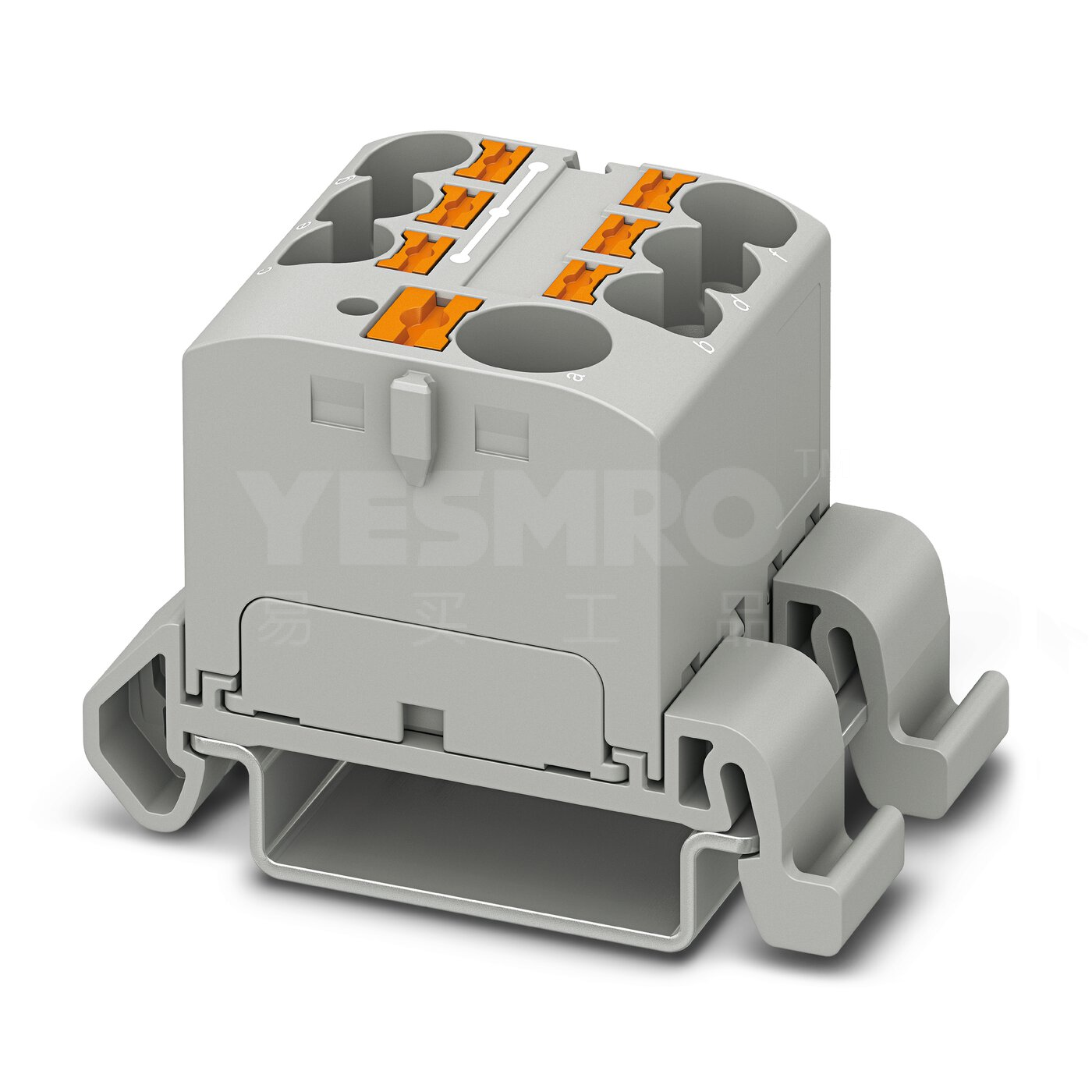 菲尼克斯PHOENIX 接线板 PTFIX 10/6X4-NS35A GY 直插式连接 NS 35/7，5，NS 35/15 灰 ...