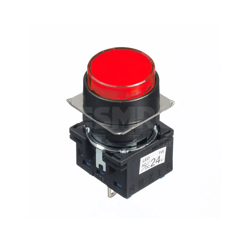 和泉 IDEC LB系列圆形指示灯（Φ16） LB1P-1T04VR 圆形指示灯 Φ16 带灯 平头形 AC/DC24V PCB端子型 ...