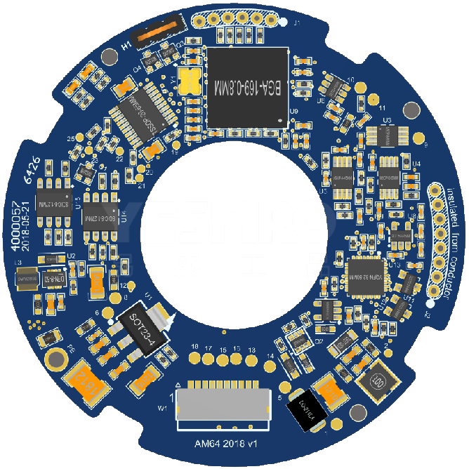 亨士乐 HENGSTLER AM64 超薄绝对值编码器 AM64/1617AM.0G19BE0 16位多圈+17位单圈 DC5V 2xM3顶丝 ...