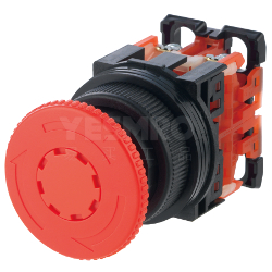 富士电机 Fuji Electric AR/DR30 (30mm) 选择开关 AR30V2L-10E3R 1NO 30 蘑菇头 红 转动复位 ...