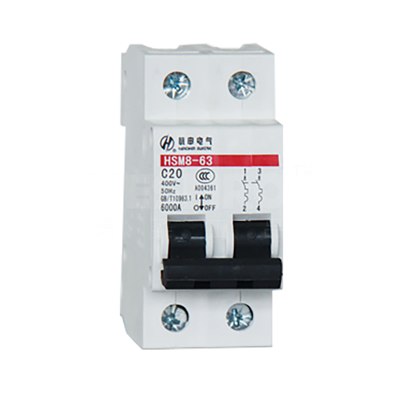 杭申电气 HSM8-63/32系列小型断路器 HSM8-63 C32A/2P 2P 32A C 6kA 230/400VAC - H50796 ...