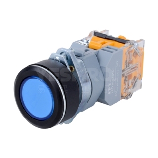 APT LA39-C系列带灯按钮 LA39-C1-20TD/w23-JW 带灯平头按钮 圆形 22mm 白色 2NO 自锁型 ...