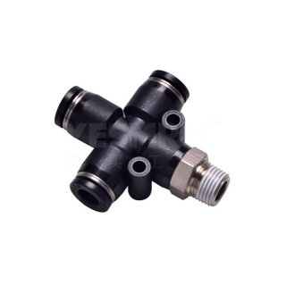 亚德客 AirTAC PZB-S 十字螺纹四通 PZB801D-S PZB【十字螺纹四通】 8【Φ8mm】 01【PT1/8】 D【黑色 ...