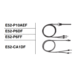欧姆龙 OMRON E52经济型(棒状端子) E52-P6DF 2M 经济型铂电阻测温体 -50～＋250℃ 2m 带螺钉导线直出型 ...