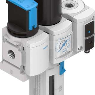 费斯托 Festo 气源处理装置组合 MSB6-1/4-FRC5:J1M1 集成有挂锁的旋转手柄 40 µm 带压力表的过滤减压阀 ...